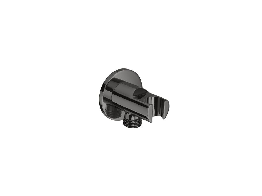 Roca Round shower support water inlet matt black A5B5250NB0