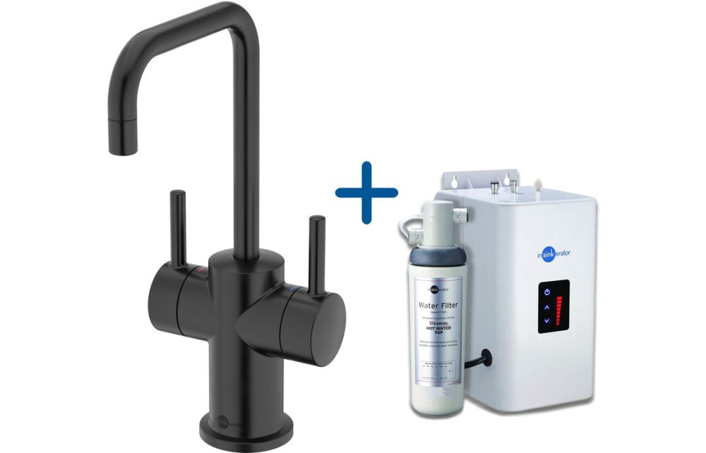 InSinkErator FHC3020 Hot/Cold Water Mixer Tap & Neo Tank - Velvet Black