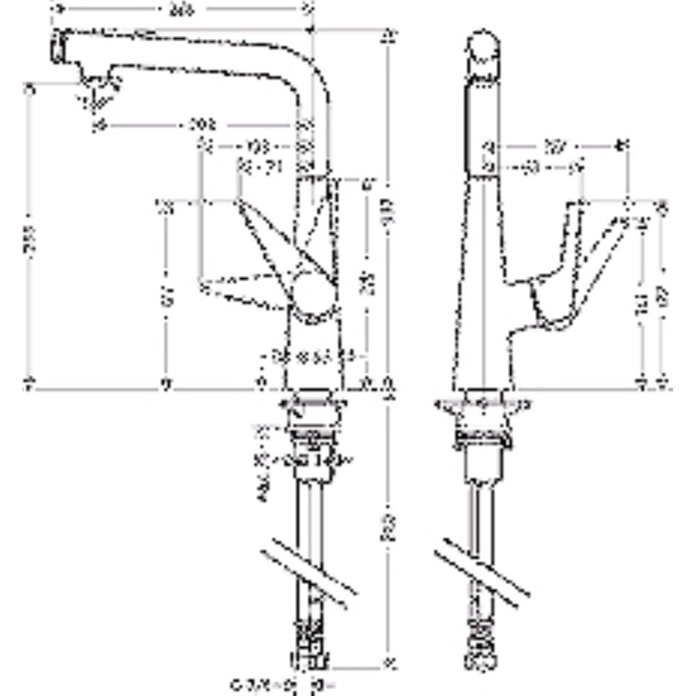 Hansgrohe Talis Select S Swan Pipe Sink Mixer HNG72820000