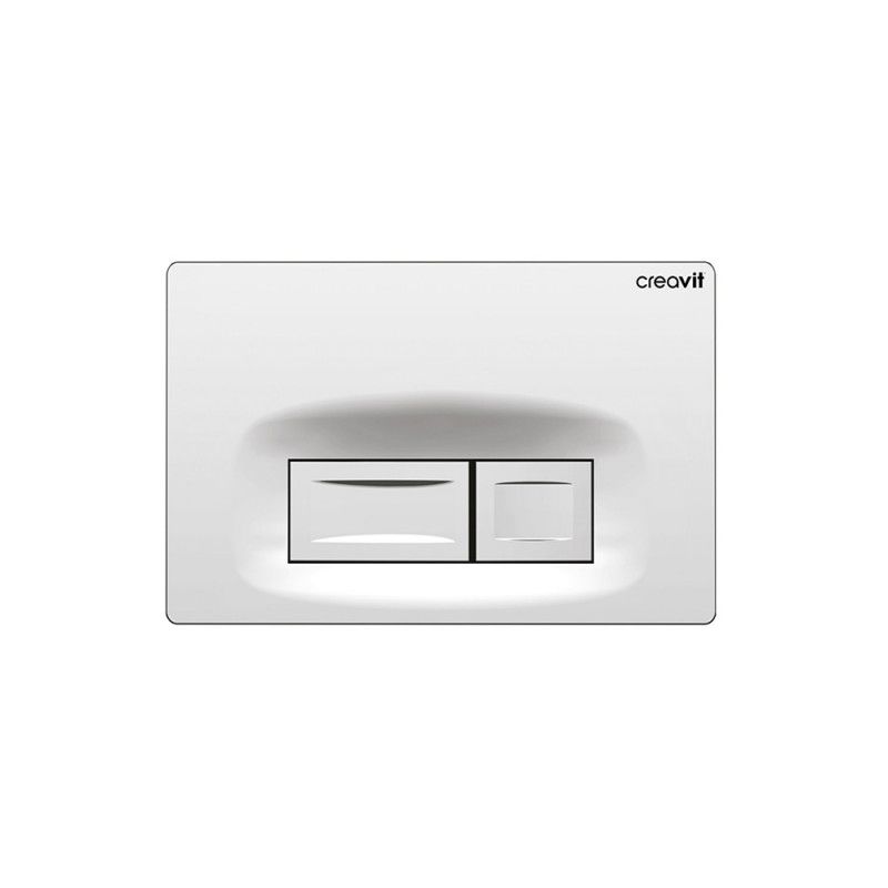 Creavit Flush Plate / Control Plate White High Gloss Control Panel ...