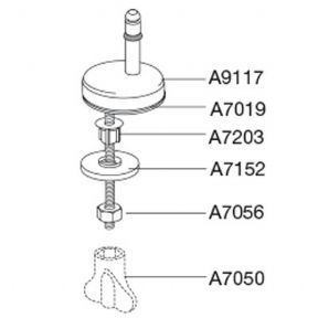 Pressalit 720 Universal Toilet Seat Hinge - D74999 - MTSd049a